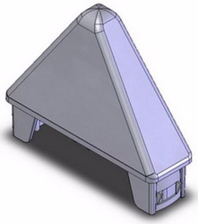 7/8" x 3" Pointed Cap Spade Glue-On in Three Colors