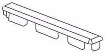 7/8" x 6" PVC Flat Cap in White and Almond