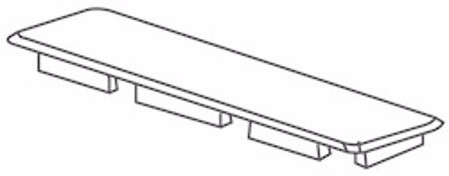 2" x 6" PVC Flat Cap in White and Almond