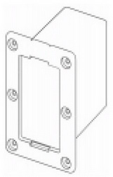 2" x 3 1/2" x 4" Gate Pocket for 4" x 4" Post